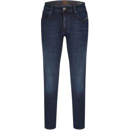 5-Pocket-Jeans Camel Active "MADISON" Gr. 32, Länge 30, blau (darkblue-used) Herren Jeans leichter Used-Look