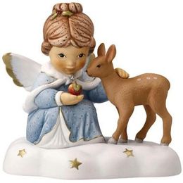 Engelfigur Goebel "Engel - Ich pass auf Dich auf, Weihnachtsdeko, mit Zertifikat" Dekofiguren Gr. B/H/T: 11 cm x 14,5 cm x 15,5 cm, bunt Sammlerfigur, Weihnachtsfigur, Dekofigur aus Biskuitporzellan