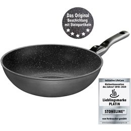 Wok Stoneline, grau (anthrazit), H:9,5cm Ø:30cm, Pfannen, Induktion, Ø 30 cm