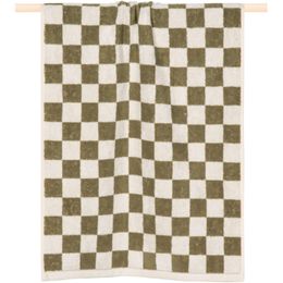 Strandtuch Pad "Chess" Handtücher (Packung) Gr. B/L: 100cm x 180cm, Karo, grün (olive) Made in Europe