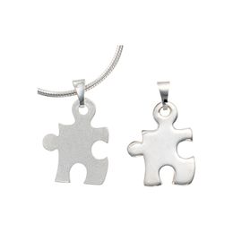 Puzzle-Anhänger Jobo "Partneranhänger", silber (silber 925), Schmuckanhänger, Silber 925 (Sterlingsilber), 925 Silber