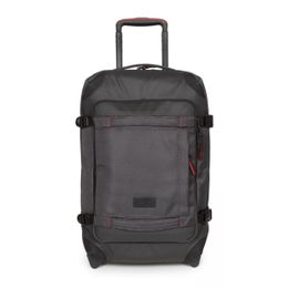 Reisetasche Eastpak "TRANVERZ S" Gr. B/H/T: 33cm x 51cm x 25cm, grau (grau-rot) Taschen mit 2 Rollen, enthält recyceltes Material (Global Recycled Standard)