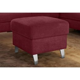 Sit & More Hocker SIT & MORE "Arngast" Gr. B/H/T: 58cm x 48cm x 58cm, Flachgewebe, lila (chianti)