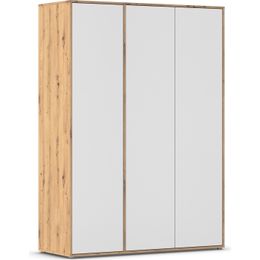 Drehtürenschrank Rauch "Kleiderschrank Schrank Garderobe Wäscheschrank NABILA viel Stauraum" Schränke Gr. B/H/T: 140 cm x 194 cm x 53 cm, 3 St., weiß (eiche artisan, alpinweiß) in 2 Breiten mit Push-to-Open Funktion TOPSELLER MADE IN GERMANY