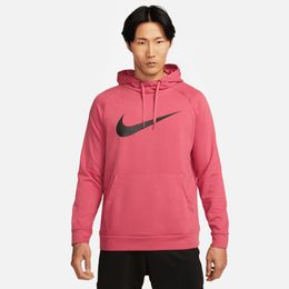 Kapuzensweatshirt Nike "DRI-FIT MEN'S PULLOVER TRAINING HOODIE" Gr. S, rot (adobe, black) Herren Sweatshirts