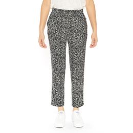 7/8-Hose Le Temps Des Cerises "AAREN" Gr. XL, EURO-Größen, schwarz-weiß (schwarz, weiß) Damen Hosen mit floralem Allover-Print