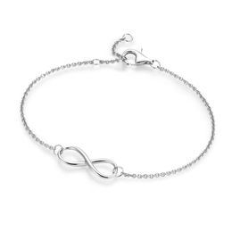 Armband Smart Jewel "Infinityzeichen als Mittelteil, Silber 925" Armbänder Gr. 19 cm, Silber 925 (Sterlingsilber), silberfarben (silber) Damen