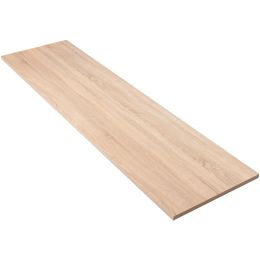 Arbeitsplatte KOCHSTATION "KS-Universal" Tischplatten Gr. B/T/H: 100cm x 60cm x 2,8cm, braun (eichefarben) Stärke 28 mm, verschiedene Breiten und Farben