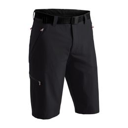 Bermudas Maier Sports "Nil Bermuda" Gr. 70, Normalgrößen, schwarz Herren Hosen kurze Wanderhose, moderne Outdoor-Bermuda, Trekkinghose