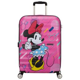 Kinderkoffer American Tourister "WAVEBREAKER DISNEY 67" Gr. B/H/T: 47 cm x 67 cm x 26 cm 64 l, bunt (minnie future) Koffer Kinderreisegepäck TSA-Zahlenschloss