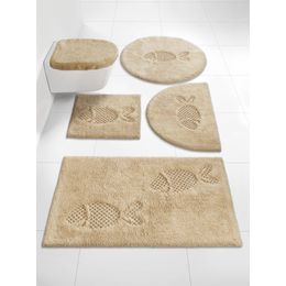 Badematte HEINE HOME Badematten Gr. rechteckig (50cm x 90cm),, grau (taupe)