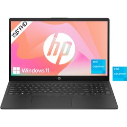 HP Notebook "15s-fq3216ng" Notebooks Gr. 4 GB RAM 128 GB SSD, Celeron, Windows 11 Home in S mode, schwarz (jet black)