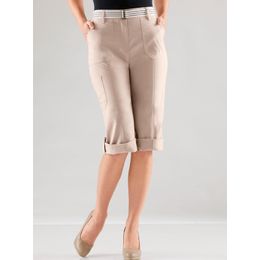 Caprihose Casual Looks Gr. 21, Kurzgrößen, beige Damen Hosen