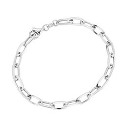 Armband Smart Jewel "Glieder oval, Silber 925" Armbänder Gr. 19 cm, Silber 925 (Sterlingsilber), silberfarben (silber) Damen