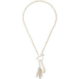 Kette mit Anhänger Heine Gr. N-Größe, Glas-Metall, beige (creme) Damen Halsketten