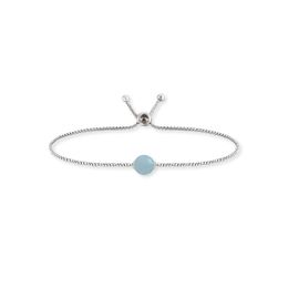 Silberarmband Engelsrufer "POWERFUL STONE BLAUER ACHAT, ERB-LILGEM-BA" Armbänder Gr. Silber 925 (Sterlingsilber), bunt (silberfarben-blau + blau) Damen mit Achat