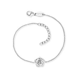 Armband Engelsrufer "Rose, ERB-ROSE-ZI" Armbänder Gr. Silber 925 (Sterlingsilber), silberfarben (silberfarben-kristallweiß + kristallweiß) Damen mit Zirkonia (synth.)