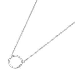 Charm-Kette Giorgio Martello MILANO "Kreis Anhänger, Silber 925" Halsketten Gr. 45 cm, Silber 925 (Sterlingsilber), silberfarben (silber) Damen