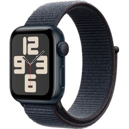 Smartwatch Apple "Watch SE (2024)" Smartwatches Gr. 40mm, ohne eSIM, One-Size, Sport Loop, schwarz (mitternacht)