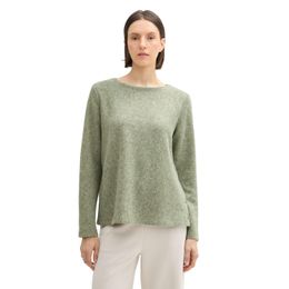 Sweatshirt Tom Tailor Gr. S (36), grün (pure sage melange) Damen Sweatshirts