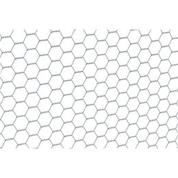 Alberts Sechseckgeflecht Zaunelemente 25 m Gesamtlänge, 100 cm Höhe, 13 mm Maschenweite Gr. H/L: 100cm x 25 m, silberfarben