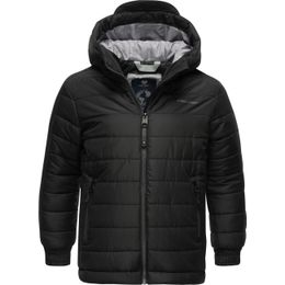 Winterjacke Ragwear "Coolio" Gr. 128, schwarz (dark) Jungen Jacken Gesteppte Winter-Outdoorjacke mit Kapuze