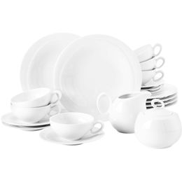 Teeservice Seltmann Weiden "Geschirr-Set Trio" Geschirr-Sets Gr. 20 tlg., weiß Made in Germany, 20 Teile, für 6 Personen