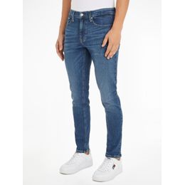 Slim-fit-Jeans Tommy Jeans "AUSTIN SLIM TPRD" Gr. 32, Länge 34, blau (denim dark) Herren Jeans schmal zulaufendes Bein