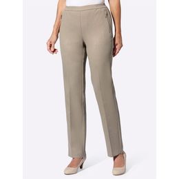 Bügelfaltenhose Classic Basics Gr. 38, Normalgrößen, braun (dunkeltaupe-gestreift) Damen Hosen