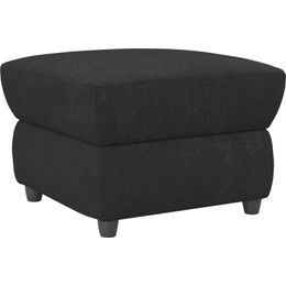 Hocker Home Affaire "Boston" Gr. B/H/T: 68 cm x 45 cm x 68 cm, Chenille, schwarz (black) gemütlicher Hocker in klassischem Design mit praktischem Stauraum