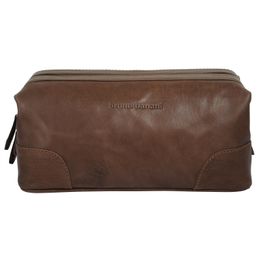 Kulturbeutel Bruno Banani Gr. B/H/T: 24 cm x 13 cm x 12 cm onesize, braun Taschen echt Leder