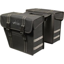 Fahrradtasche GREENLANDS BICYCLE BAGS "Greenlands Doppel Fahrradtasche" Taschen Gr. B/H/T: 32 cm x 30 cm x 14 cm, schwarz