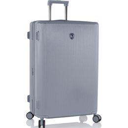 Hartschalen-Trolley Heys "Earthtone, 76 cm" Gr. B/H/T: 48 cm x 76 cm x 30 cm 117 l, grau (glacier grey) Koffer Reisegepäck groß Reisekoffer TSA Schloss Volumenerweiterung