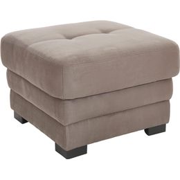 Hocker COTTA "Royale" Gr. B/H/T: 65cm x 42cm x 65cm, Luxus-Microfaser, grau