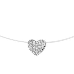 Collier Smart Jewel "Anhänger Herz, Silber 925" Halsketten Gr. 45 cm, Silber 925 (Sterlingsilber), silberfarben (silber) Damen