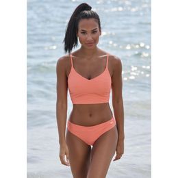 Bikini-Hose Sunseeker "Loretta" Gr. 32, N-Gr, orange (peach) Damen Badehosen mit Strukturmuster