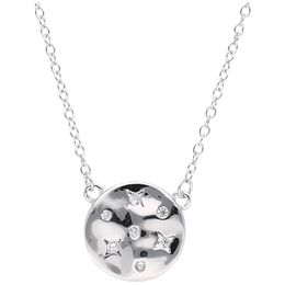 Collier Smart Jewel "rund, mit Zirkonia Steinen, Silber 925" Halsketten Gr. 45cm, Silber 925 (Sterlingsilber), silberfarben (silber) Damen