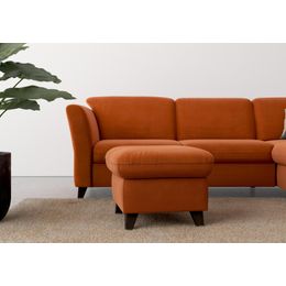 Polsterhocker Home Affaire "Trelleborg", rosa (kupfer), B:58cm H:48cm T:58cm, 95% Polyester, 5% Polyamid, Hocker, Polsterhocker, Cord-Bezug, mit Staufach, inkl. Federkern-Polsterung