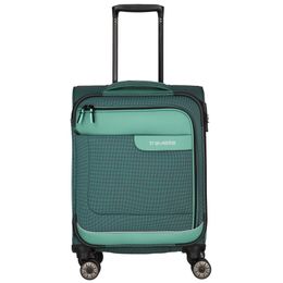 Weichgepäck-Trolley Travelite "VIIA S" Gr. B/H/T: 38 cm x 55 cm x 20 cm 34 l, braun (eukalyptus) Koffer Weichschalenkoffer Handgepäck-Koffer Reisegepäck TSA Schloss