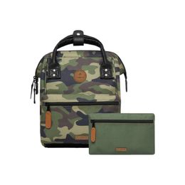 Tagesrucksack CABAIA "Small" Gr. B/H/T: 23 cm x 32 cm x 13 cm, grün (army) Rucksäcke Cityrucksack mit austauschbaren Vordertaschen