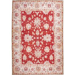 Teppich me gusta "Faye 625" Teppiche Gr. B: 190 cm 1 St., 6 mm, L: 290 cm, rot Flachgewebe, gedrucktes Motiv, Wohnzimmer, Esszimmer