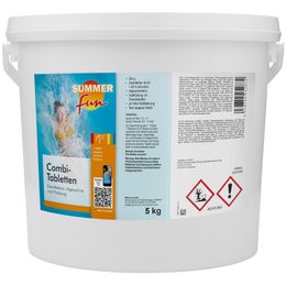 Poolpflege summer fun "Combi-Tabletten" Wasserpflegemittel Gr. 5 kg, weiß 5 kg