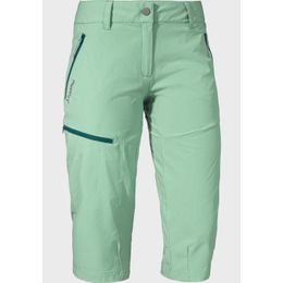 Schöffel 3/4-Hose SCHÖFFEL "Pants Caracas2", Damen, Gr. 34, Normalgrößen, grün (6055, grün), Oberstoff: 89% Nylon, 11% Elasthan, sportlich, Hosen