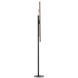 Stehlampe Brilliant "Cembalo" Lampen Gr. Ø 20 cm Höhe: 148 cm, schwarz (alufarben, schwarz, kaffee) Stehlampe Standleuchte mit Fußdimmer, 2100 Lumen 3000 Kelvin, warmweiß 1,5m Höhe