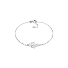 Armband NENALINA "Hamsa Hand Symbol Ornament Anhänger 925 Silber" Armbänder Gr. 18 cm, ohne Stein, Silber 925 (Sterlingsilber), silberfarben (silber) Damen