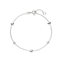 Armband Jobo "Herz Kugel" Armbänder Gr. Silber 925 (Sterlingsilber), silberfarben (silber 925) Damen 925 Silber 19 cm