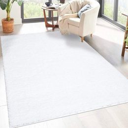 Hochflor-Teppich Carpet City "City Shaggy" Teppiche Gr. B: 230 cm 1 St., 30 mm, L: 320 cm, weiß Robuster Langflor Teppich uni, besonders flauschig weich