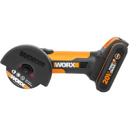 WORX Akku-Winkelschleifer "WX801 Chopper" Schleifmaschinen mit Akku & Ladegerät schwarz