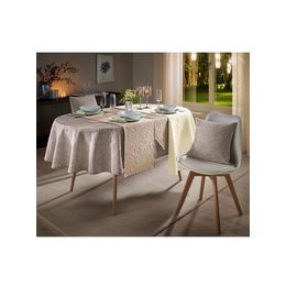 Tischdecke Tischdecken Gr. B/L: 130 cm x 220 cm, eckig, beige (champagner)