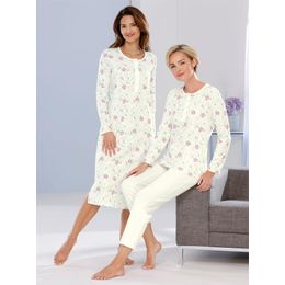 wäschepur Schlafanzug WÄSCHEPUR Gr. 48/50, beige (ecru) Damen Homewear-Sets